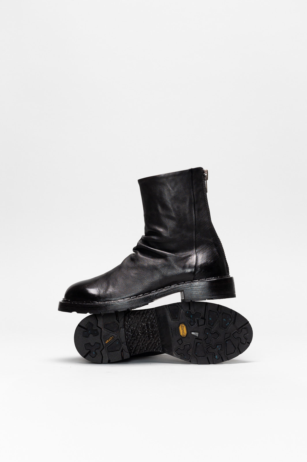 Zip Boot Texano | Ink Black Calf Leather, Made in Italy | King Tartufoli
