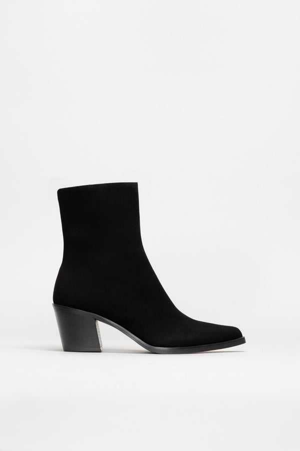 Ankle Boot Chiara | Elegant Black Suede, Made in Italy | CC Shoes